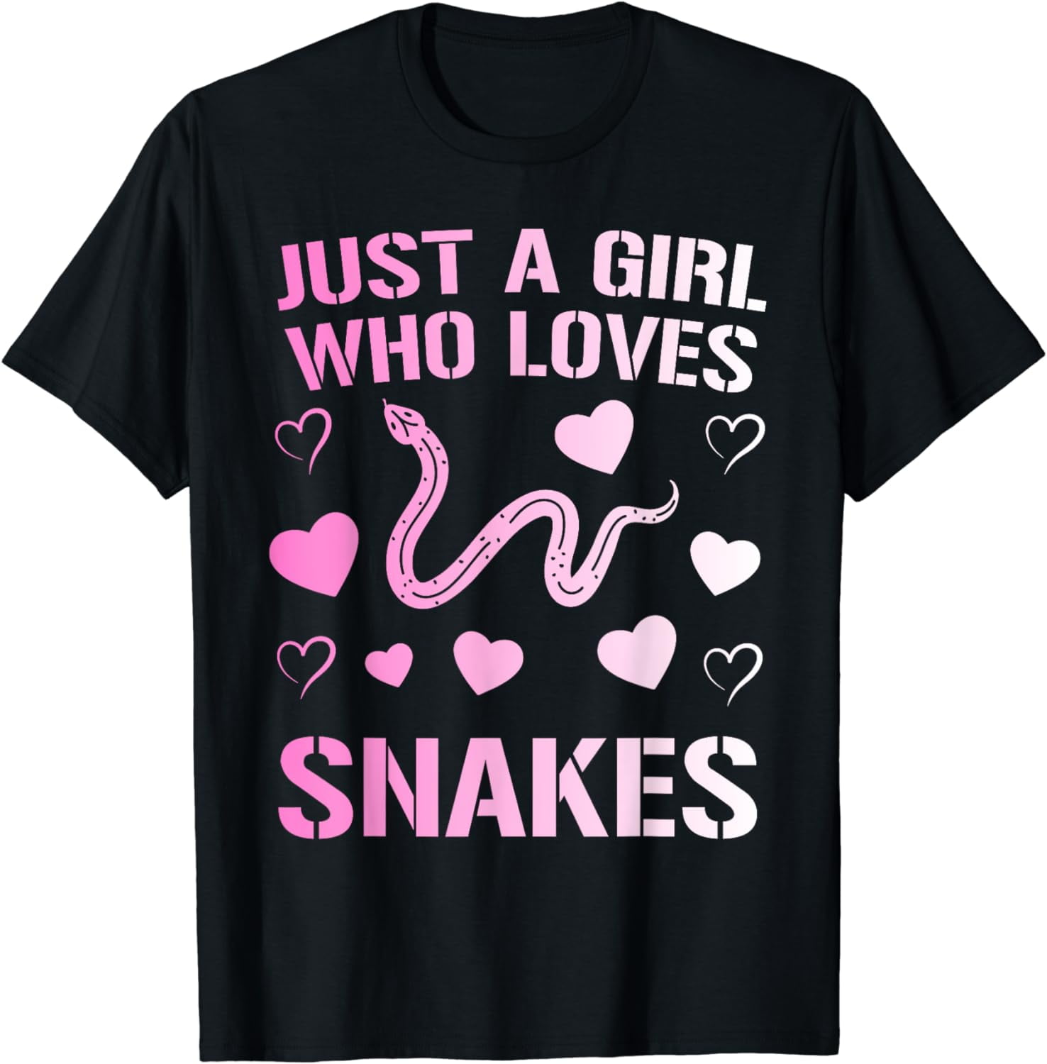 Cute Just A Girl Who Loves Snakes Women & Girls Funny T-Shirt - Walmart.com