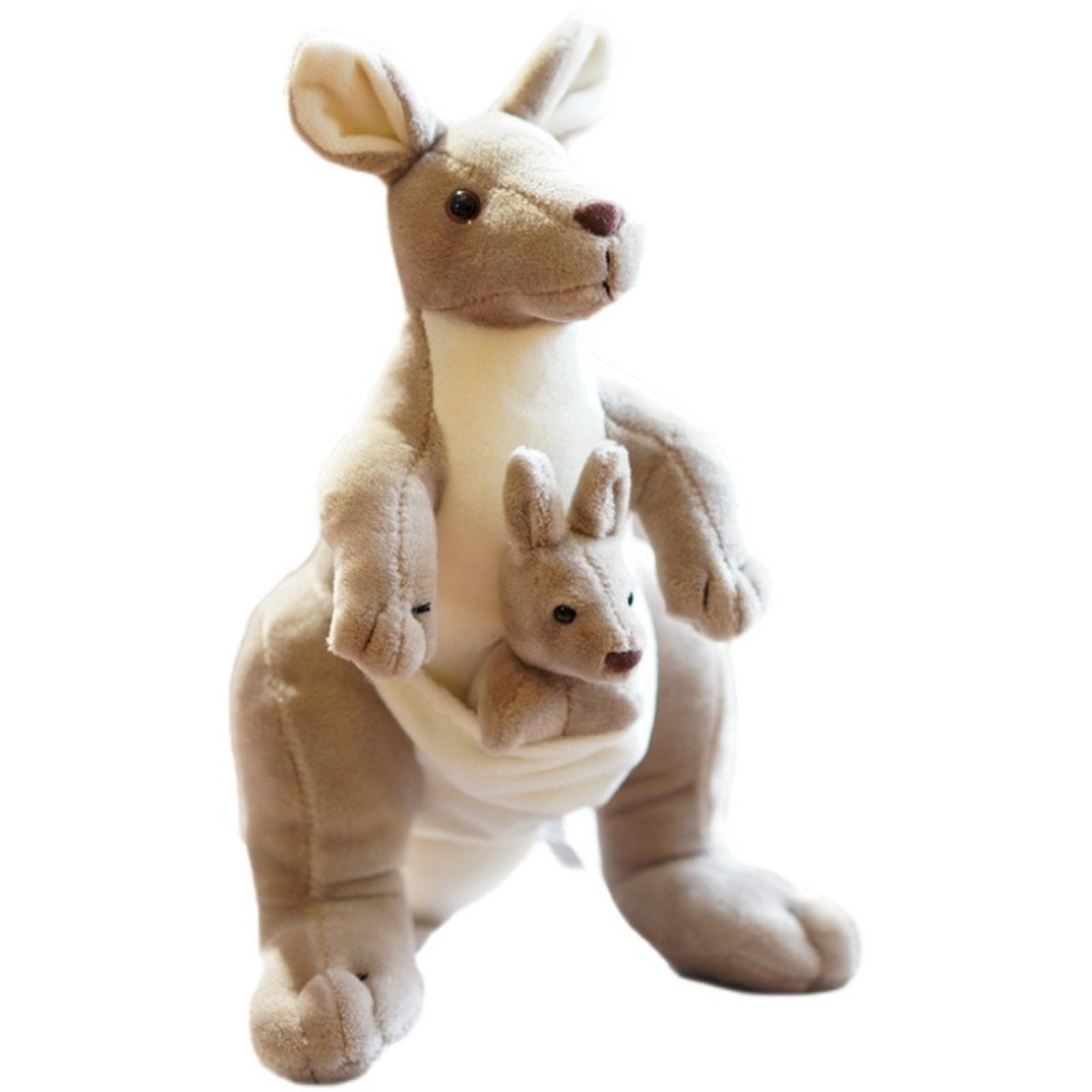 Cute Kangaroo Plush Toy with Baby Joey, Soft Stuffed Animal Doll, Warm ...