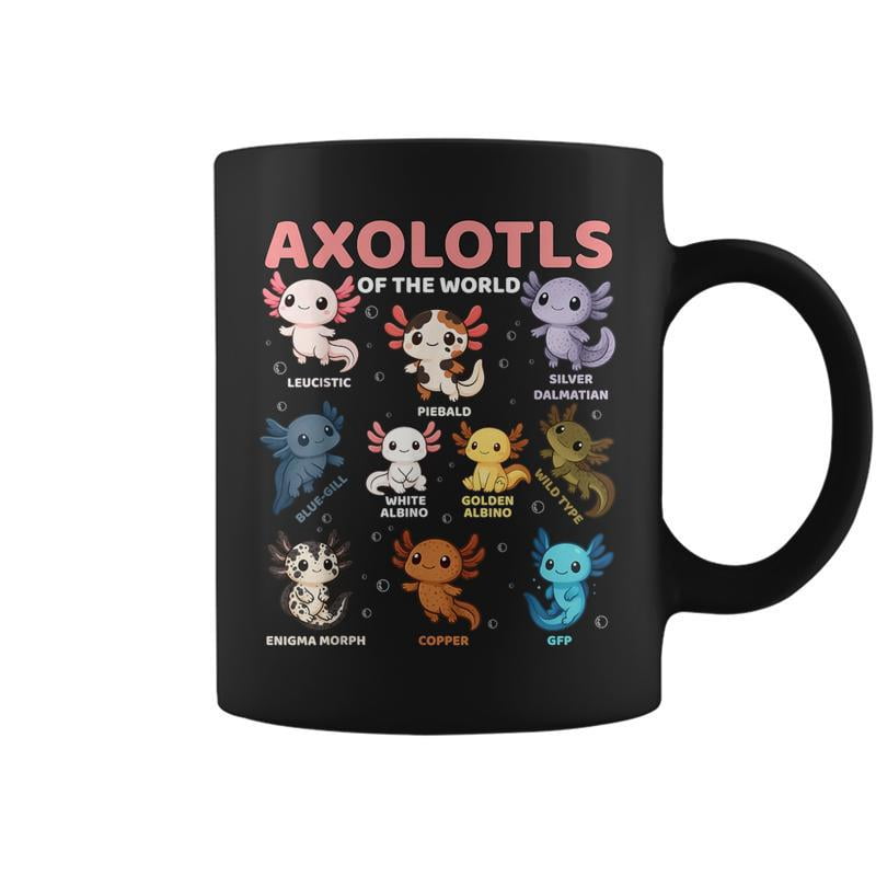 Cute Kawaii Axolotls Of The World Axolotl Types Coffee Mugs - Walmart.com