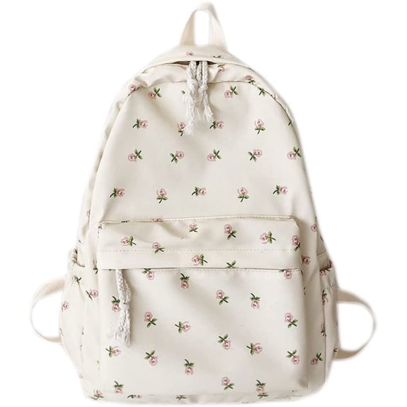 CJUAN Cute Kawaii Floral Backpack, Nylon Print, Durable Lightweight ...