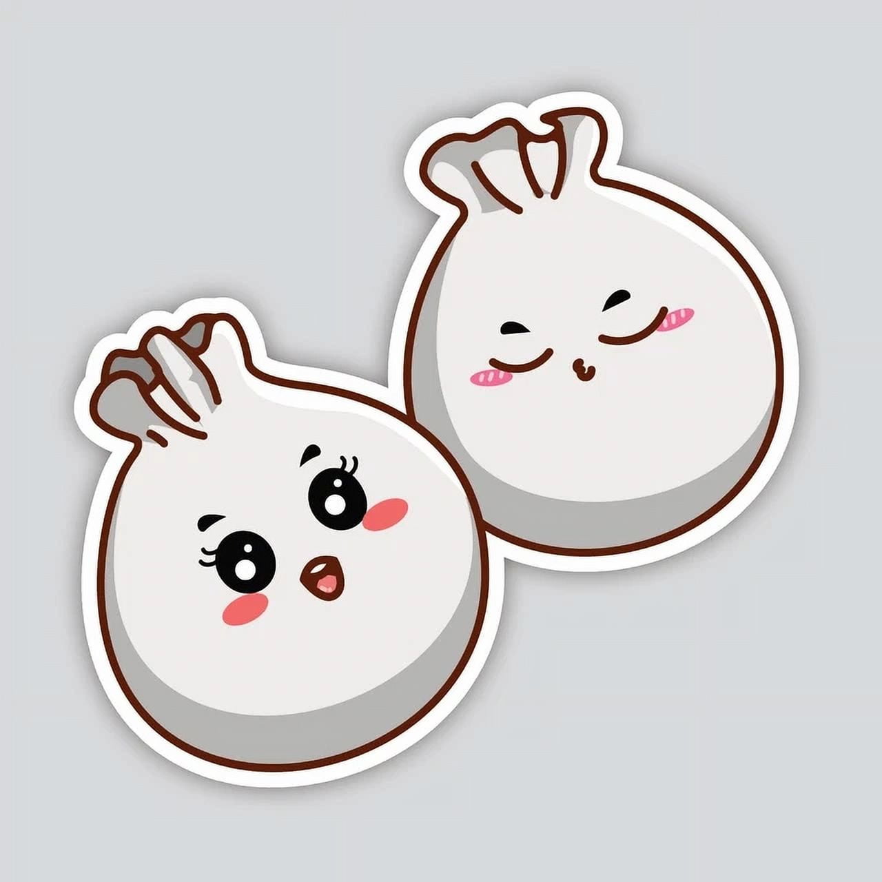 Cute Kawaii Bao Dumplings Pork Buns Dim Sum Food Sticker Phone Decal ...