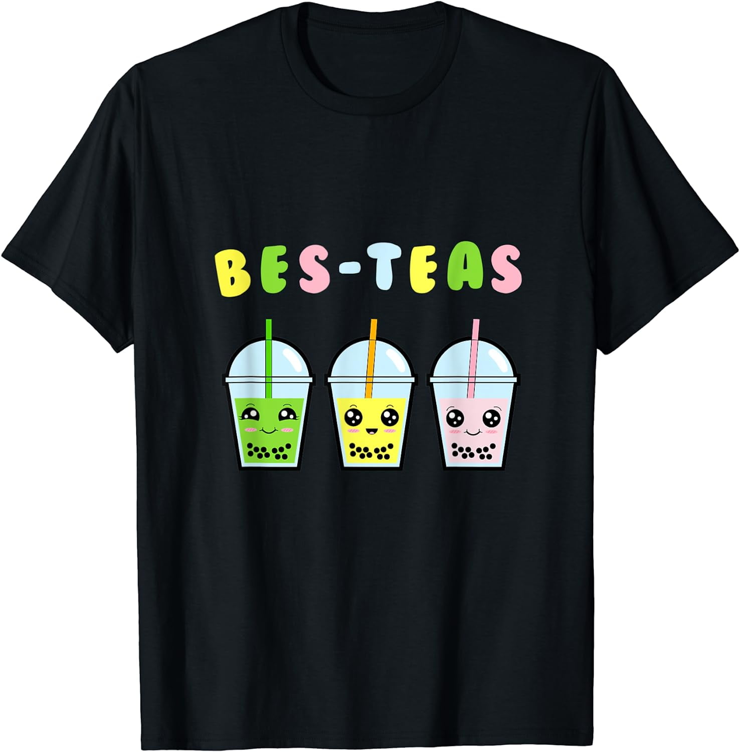 Cute Kawaii Bes Teas Boba Bubble Tea Besties Best Friends T-Shirt ...