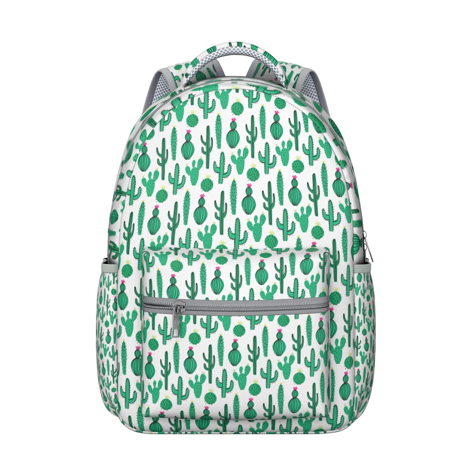 Cute Kawaii Cactus Backpack Boho Southwestern Succulent and Desert Style Watercolor Design ...