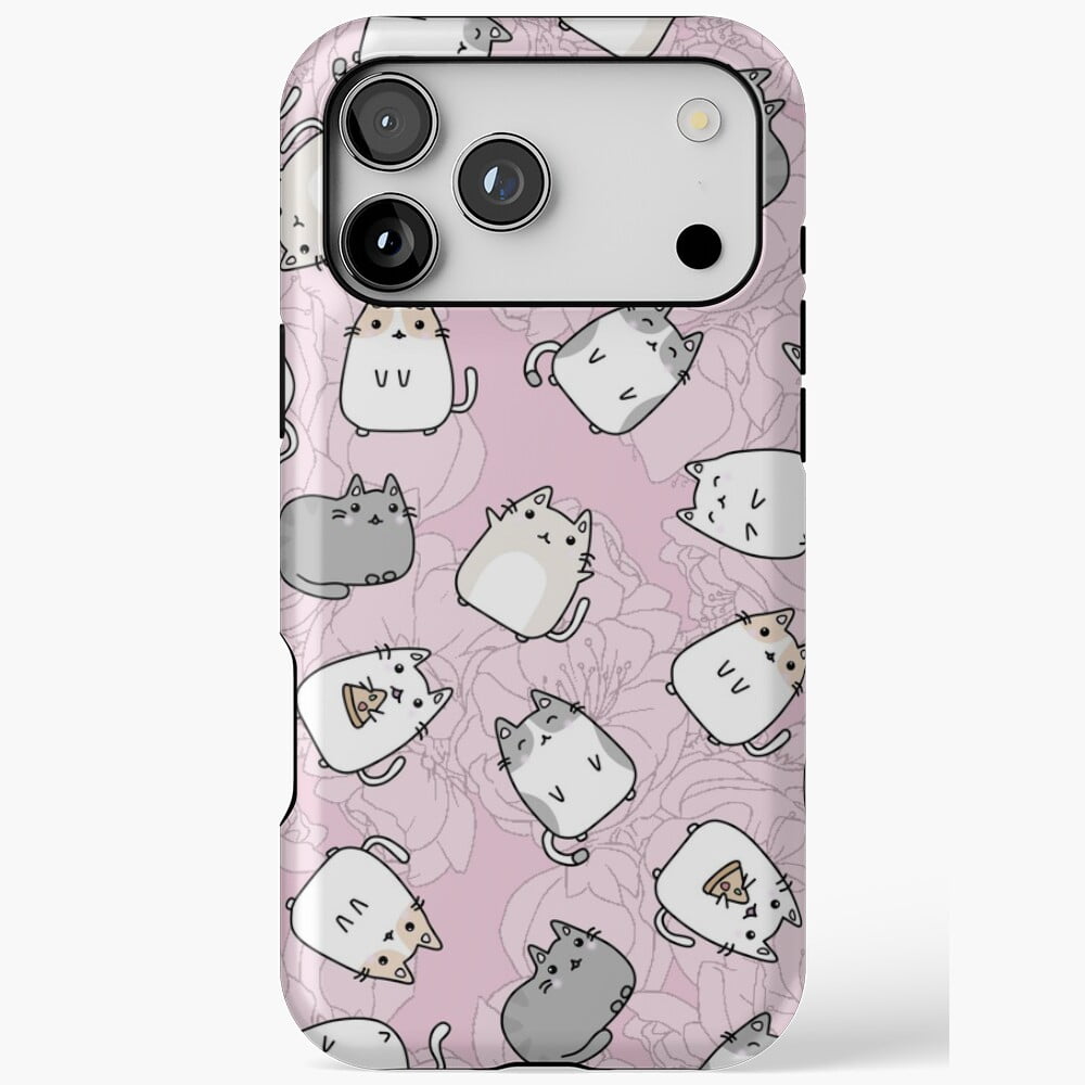 Cute Kawaii Cat Protective Case for iPhone 11 12 13 14 15 16 17 Pro Max ...