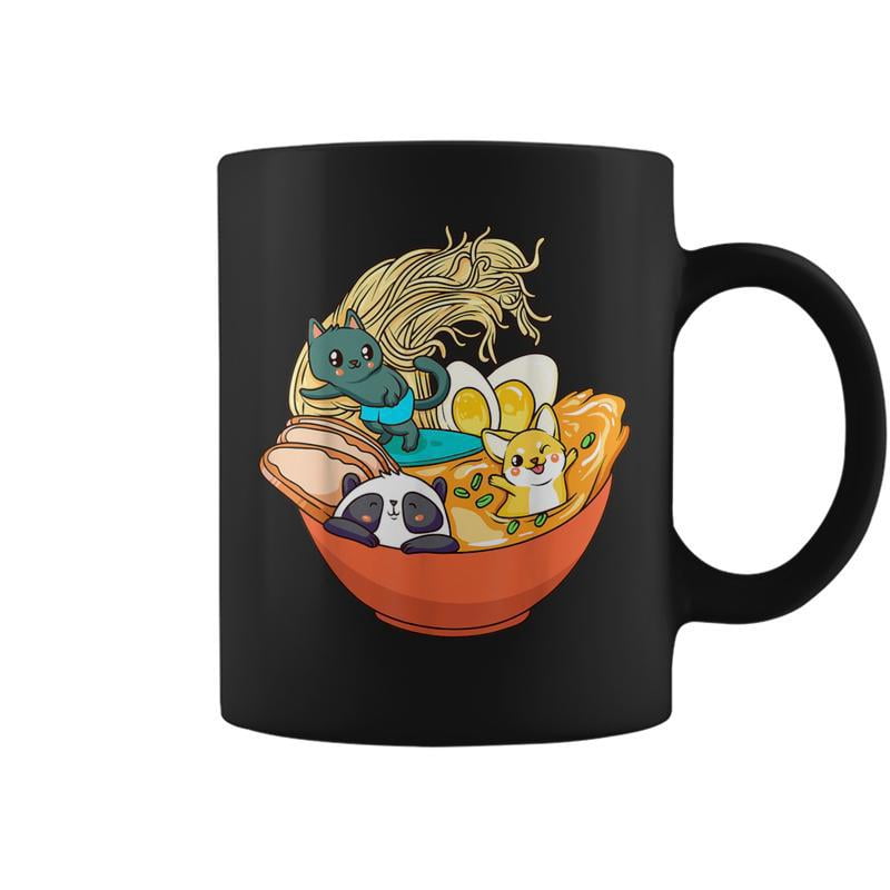 Cute Kawaii Cat Ramen Bowl Japanese Anime Panda Dog Noodle C - Walmart.com