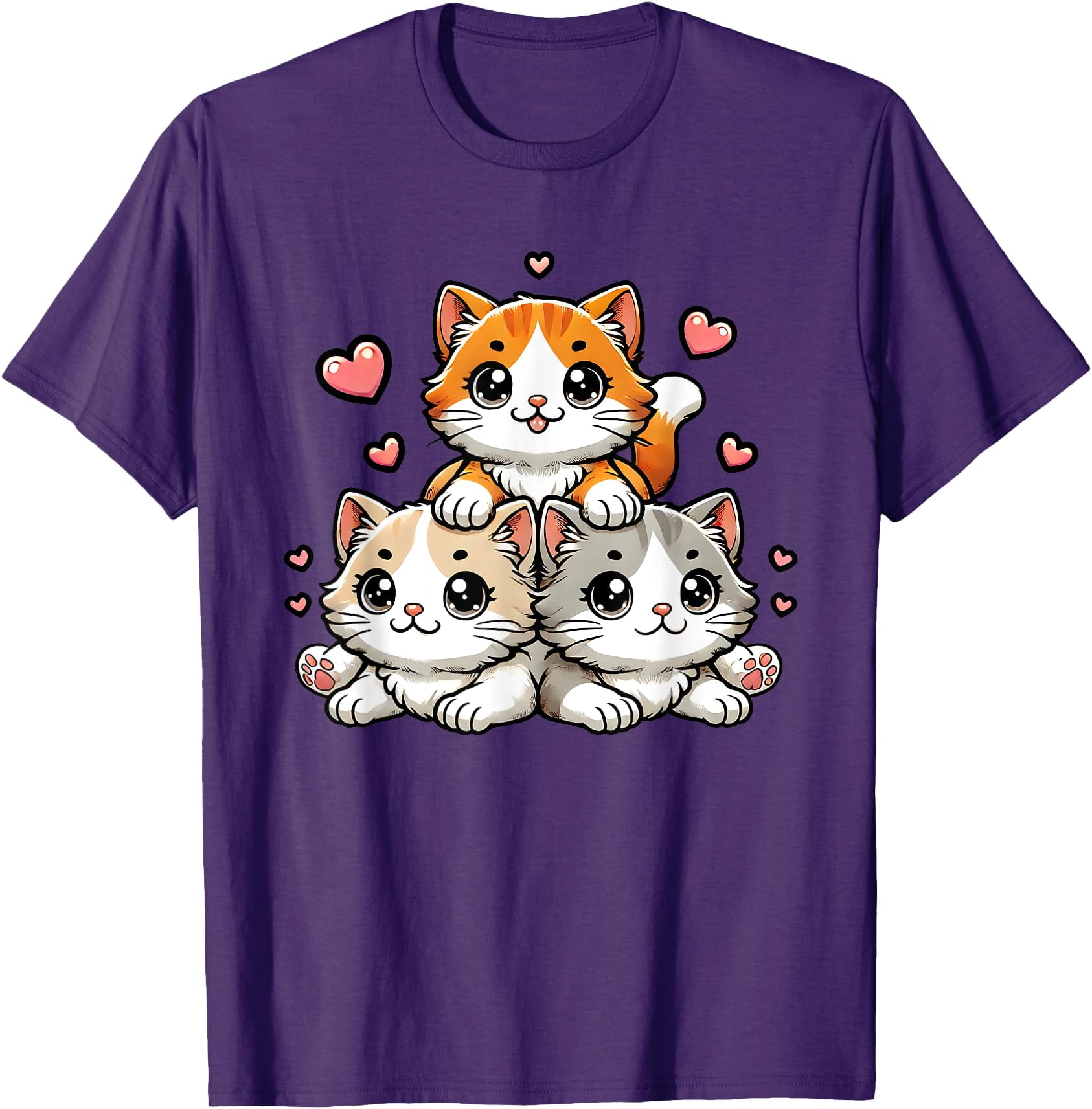 Cute Kawaii Cats Neko Funny Kitten Cat Lover Gift Unisex T-Shirt for ...