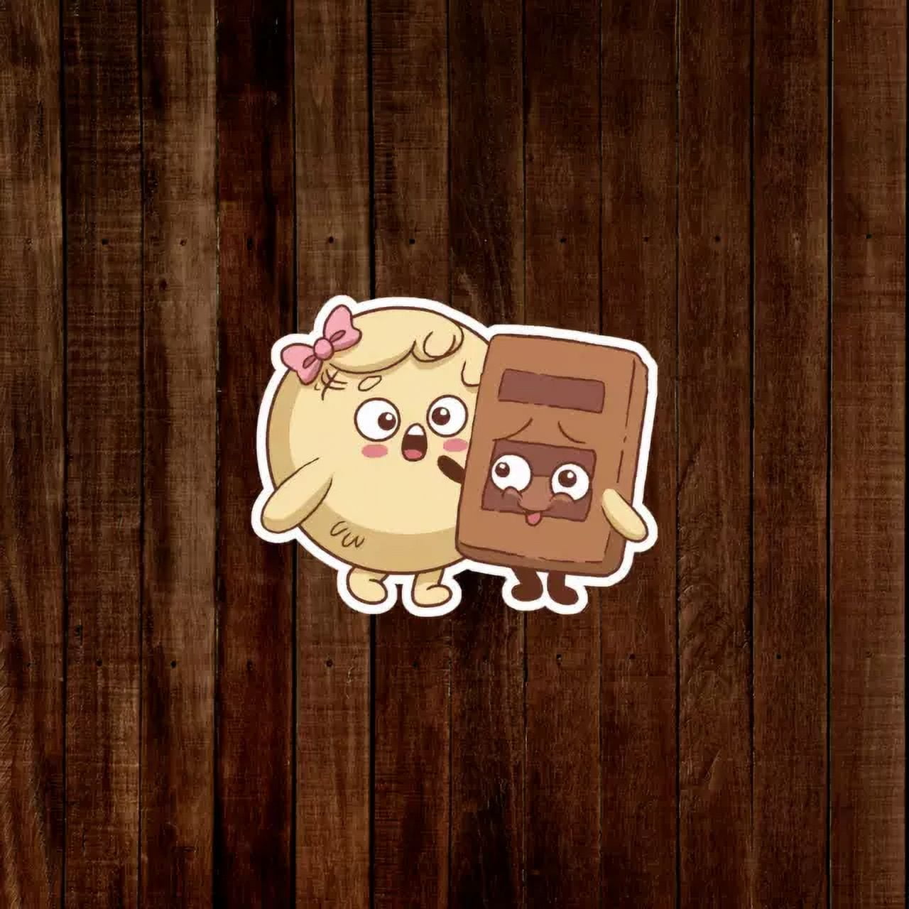 Cute Kawaii Chocolate Bar & Chick Best Friends Stickerphone Decal Water ...