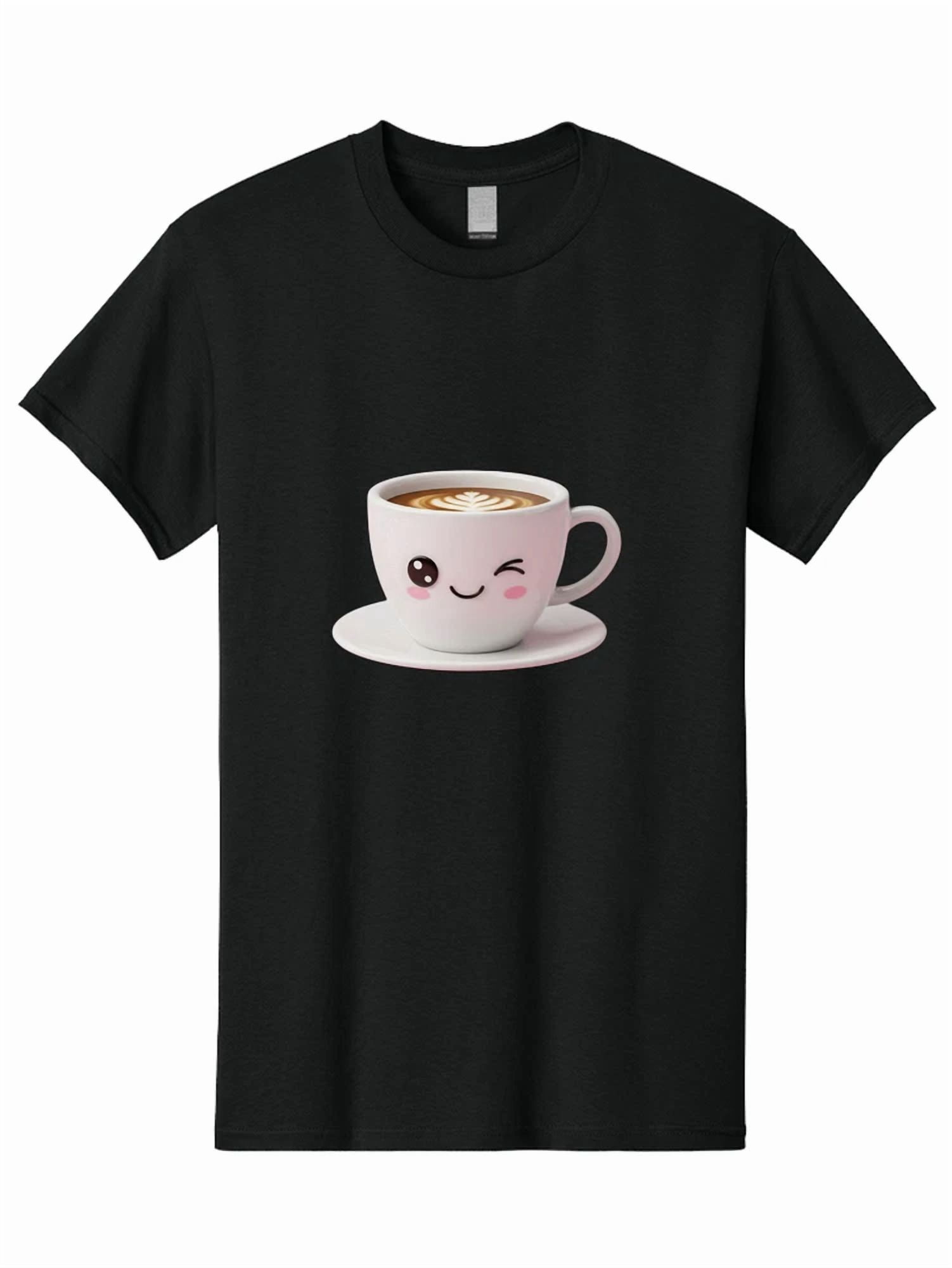 Cute Kawaii Coffee Cup Winking Latte Art Caffeine Espresso Beverage ...