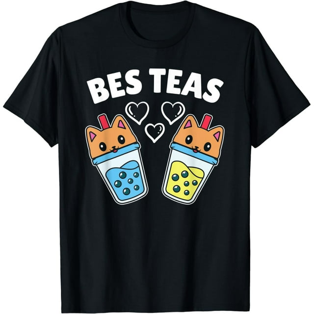 Cute Kawaii Couple Bubble Boba Milk Tea Bes Teas Kawaii Boba Drinks T ...