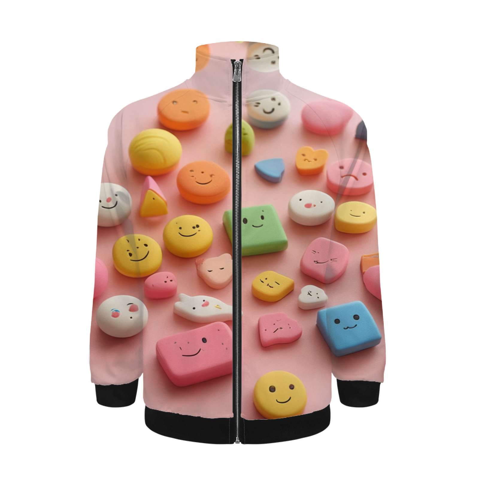 Cute Kawaii Erasers Set Jacket Men's Street Cool Long Sleeves Coat ...