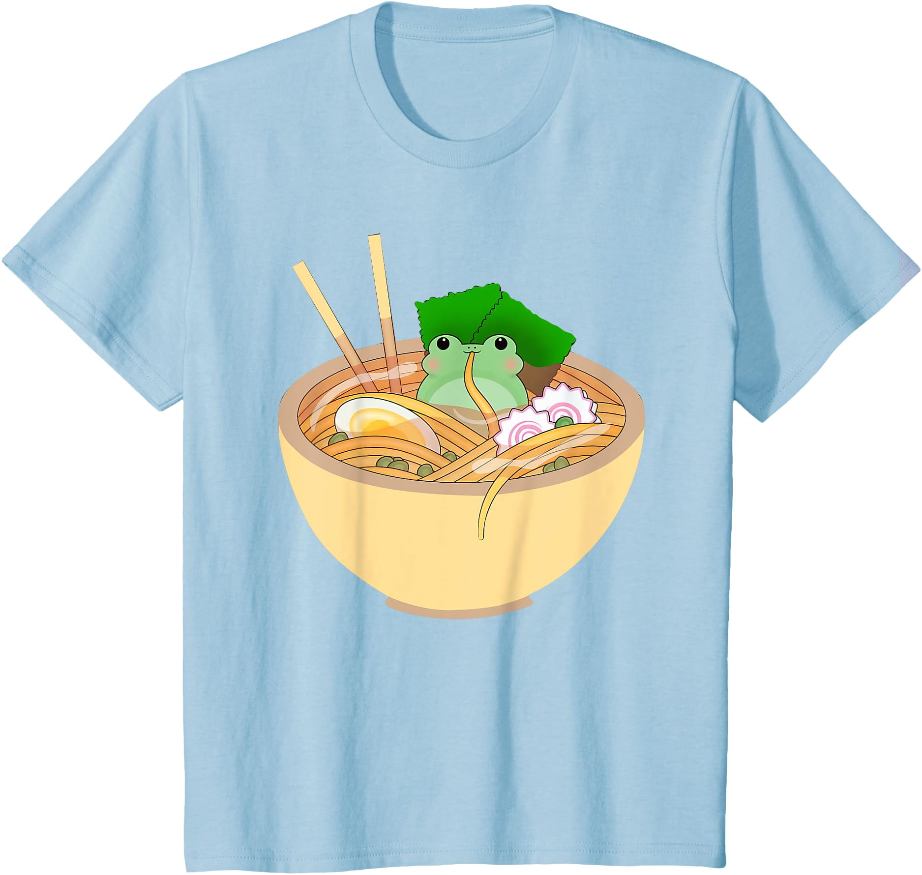 Cute Kawaii Frog Eating In Ramen Bowl Youth Toddler T-Shirt,Light Pink ...