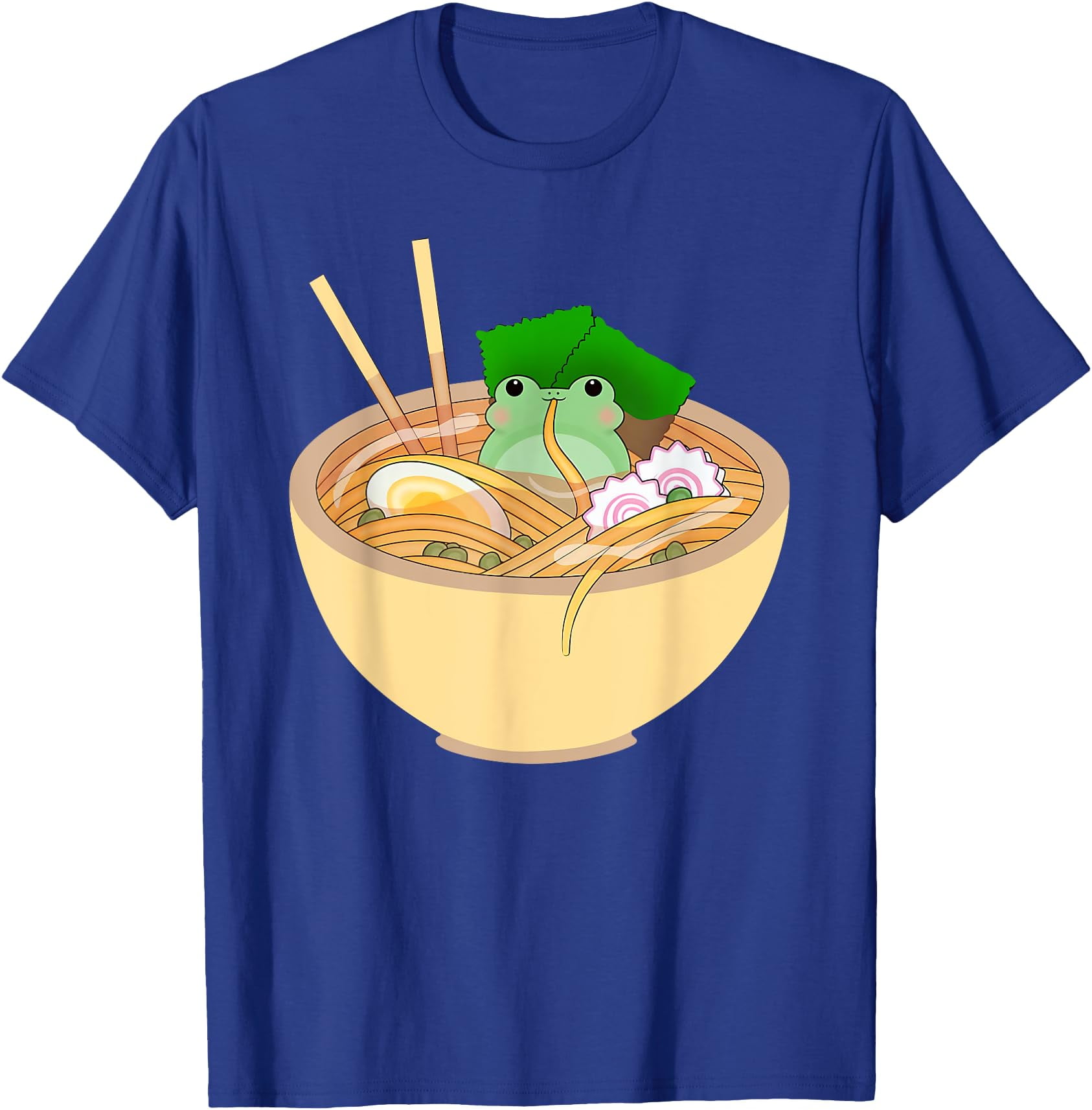 Cute Kawaii Frog Eating in Ramen Bowl Unisex T-Shirt for Men Women Kids Toddler - Walmart.com