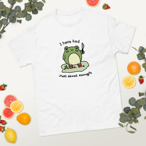 Cute Kawaii Frog Graphic Tee with Cottagecore Frog Art for Animal ...