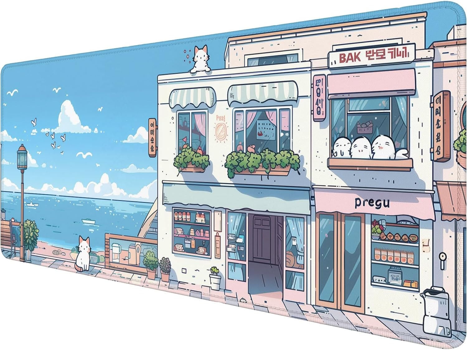 Cute Kawaii Gaming Mouse Pad Desk Pad Anime Street Aesthetics Large ...