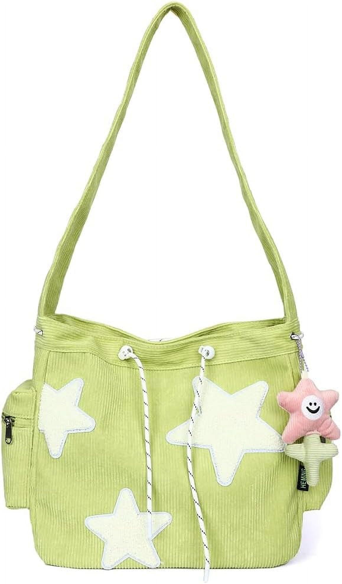 Cute Kawaii Messenger Bag Canvas Crossbody Bag Aesthetic Shoulder Bag ...