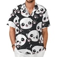 Cute Kawaii Panda Men's Shirts Short-Sleeved with All-Over Prints ...