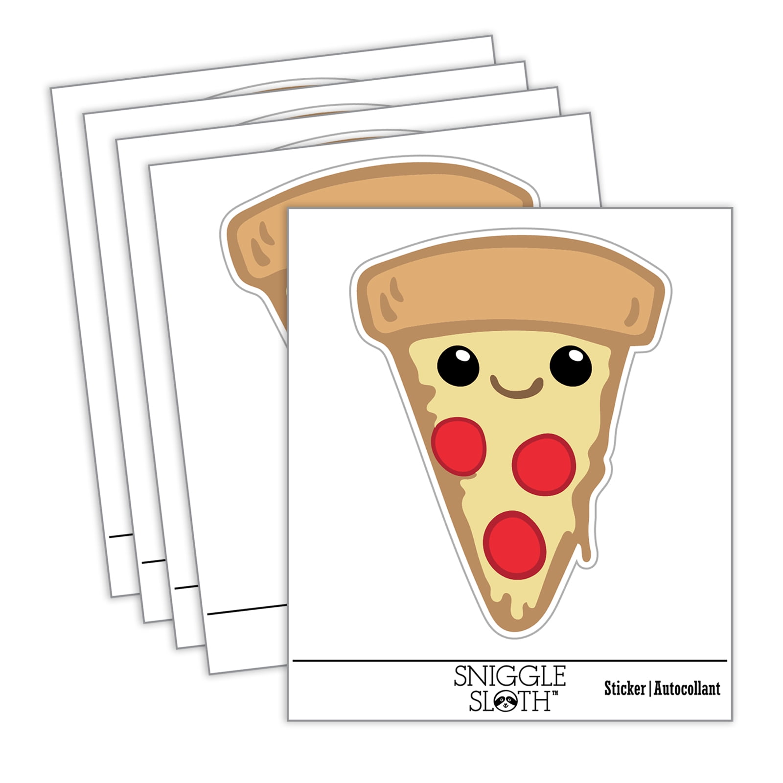 Cute Kawaii Pepperoni Pizza Car Window Bumper Water Bottle Phone Tablet ...