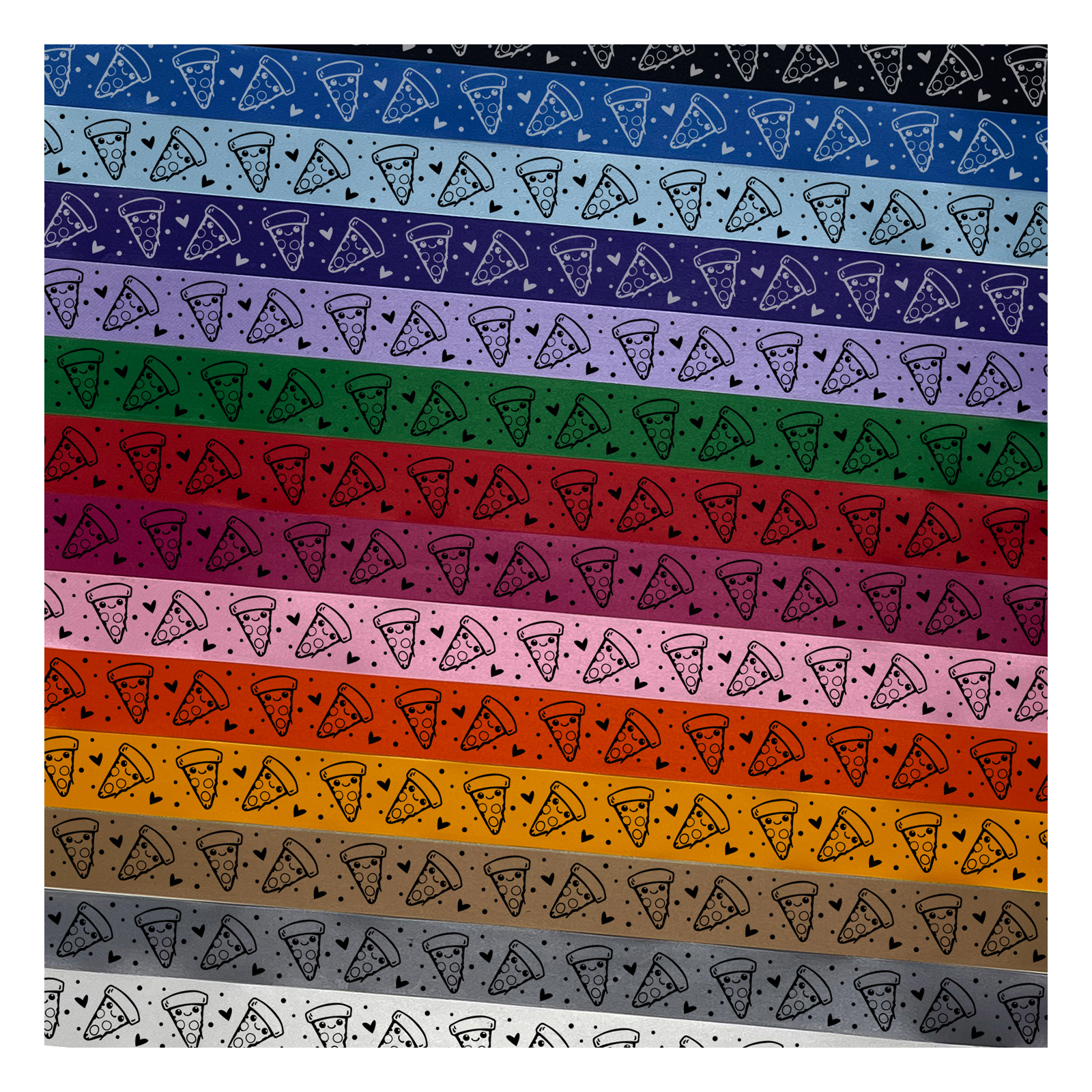 Cute Kawaii Pepperoni Pizza Satin Ribbon for Gift Wrapping Bows Craft ...