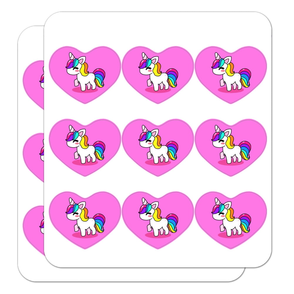 Cute Kawaii Rainbow Unicorn Chibi Heart Shaped Planner Calendar ...