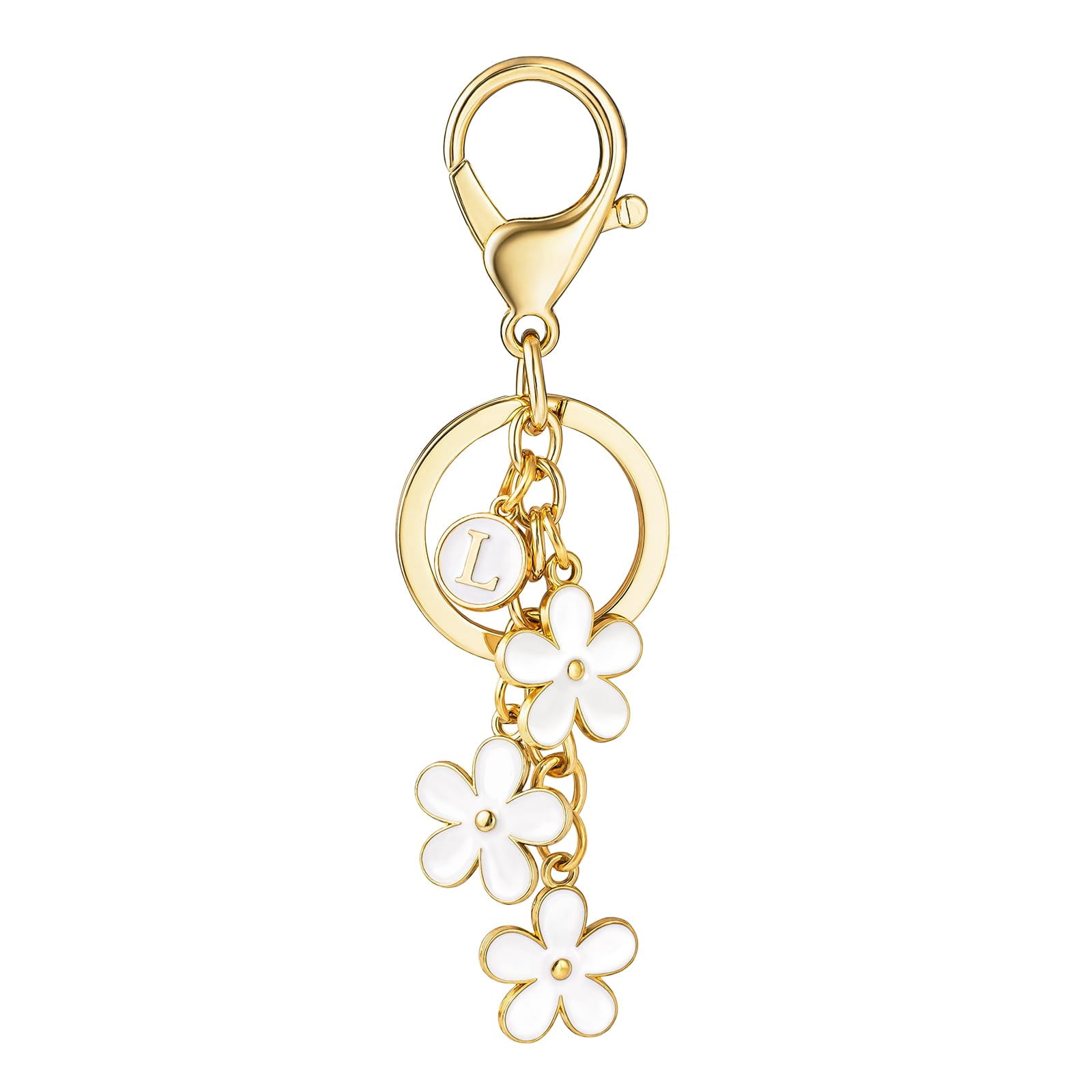 Cute Keychain Initial Keychain Key Chain A Girls Women Key Chain Purse ...
