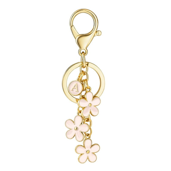 Cute Keychain Initial Keychain Key Chain A Girls Women Key Chain Purse ...