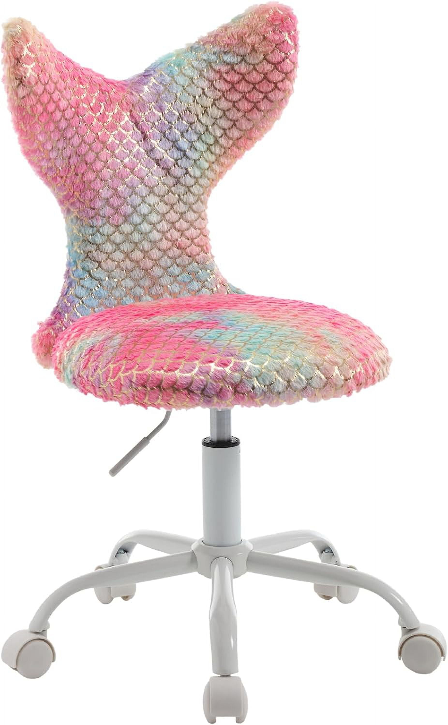 Cute Kids Desk Chair, Soft Fuzzy Computer Chair for Girls Teen Reading ...