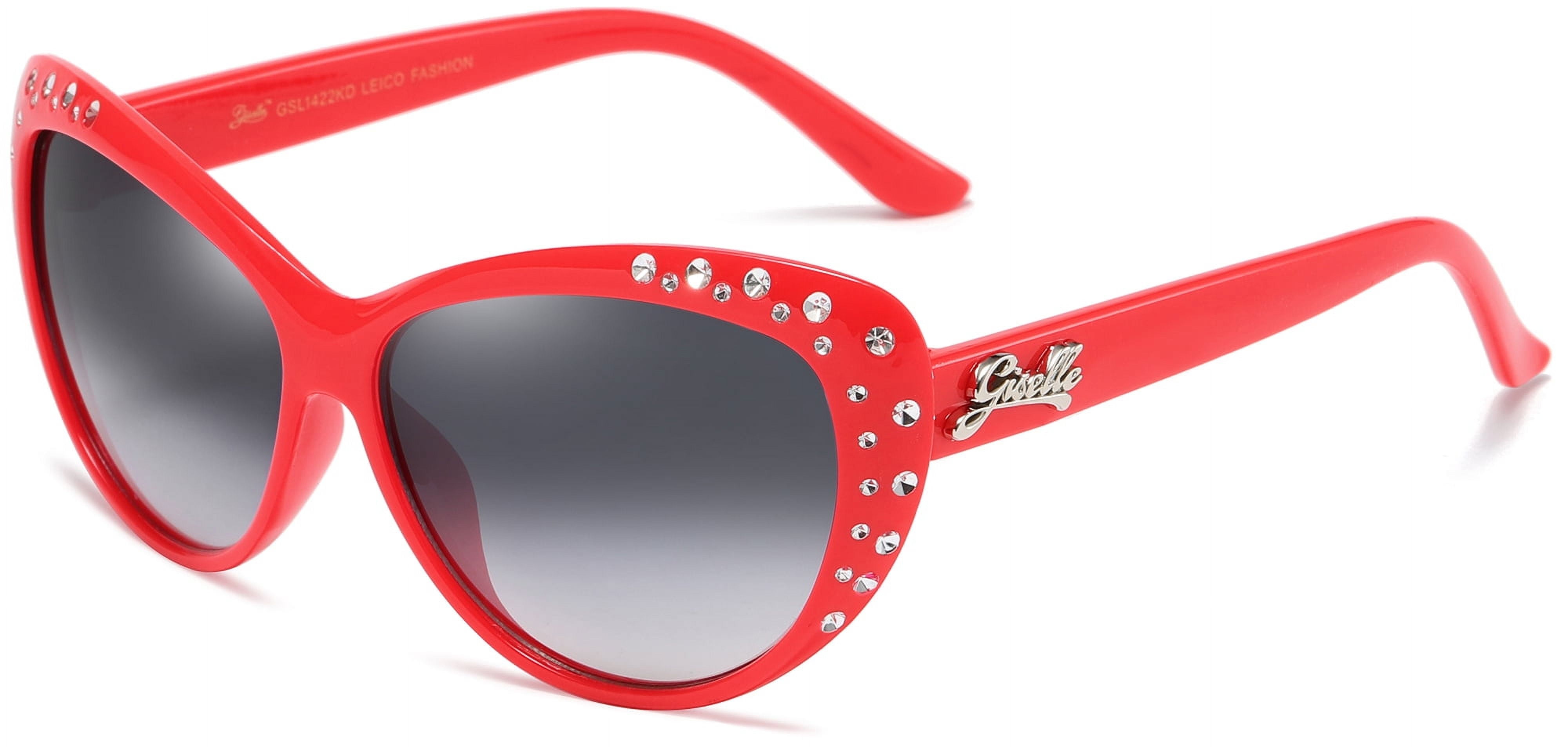 Giselle Cat Eye Rhinestone Kids Retro Sunglasses for Teens Girls ...