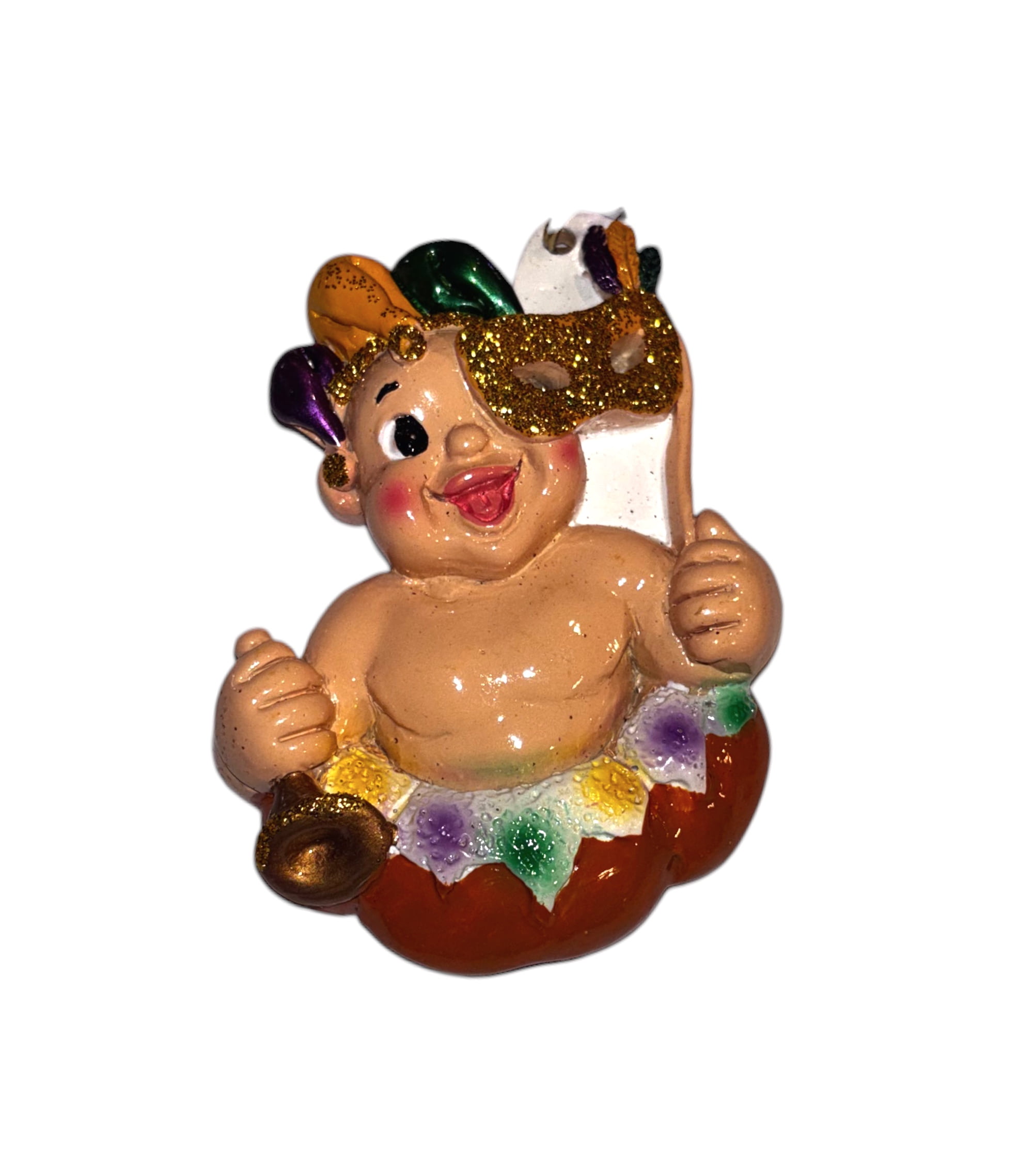 Cute King Cake Baby Jester Ornament New Orleans Mardi Gras Christmas ...
