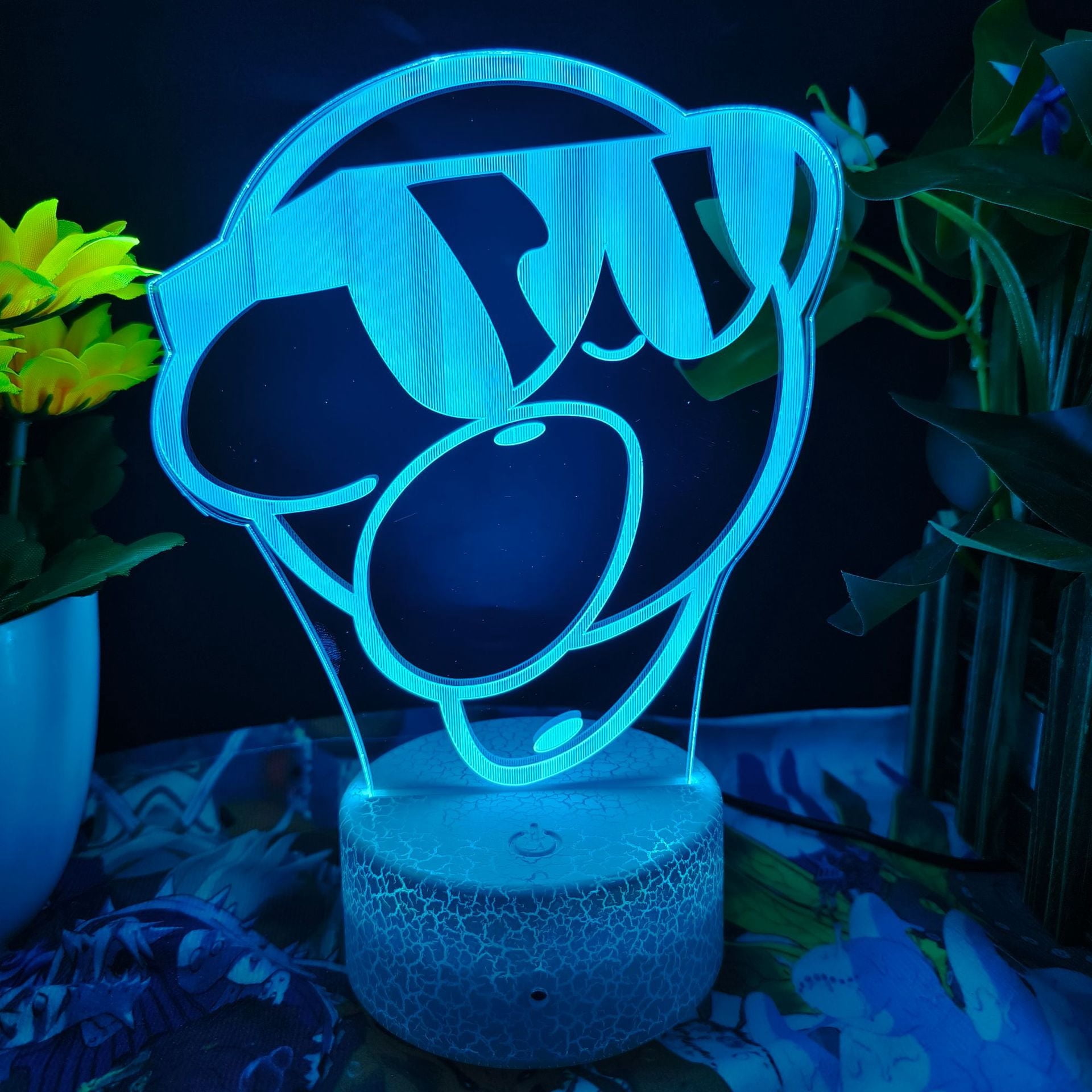 Cute Kirby LED Illusion Night Light, USB Desk Lamp 16 Colors Change ...