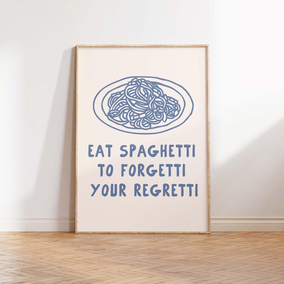 Cute Kitchen Print Aesthetic Kitchen Decor Pasta Print Minimalist Food ...