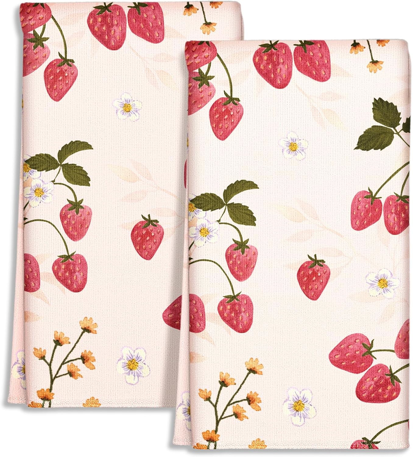 Cute Kitchen Towels Set of 2 - Dish Towels 18 x 26 Inch Microfiber Tea ...