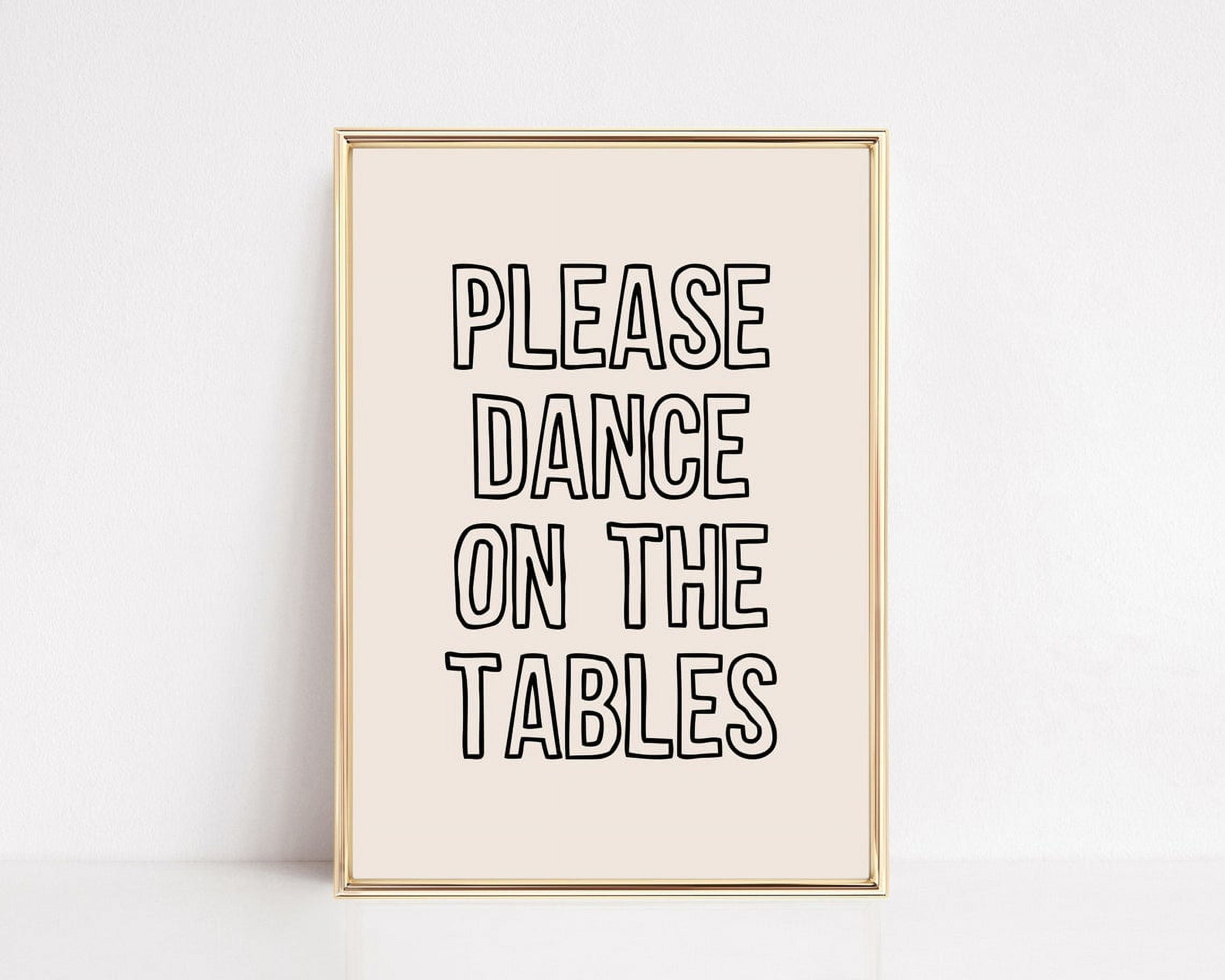 Cute Kitchen Wall Art Aesthetic Kitchen Print Girly Print Please Dance ...