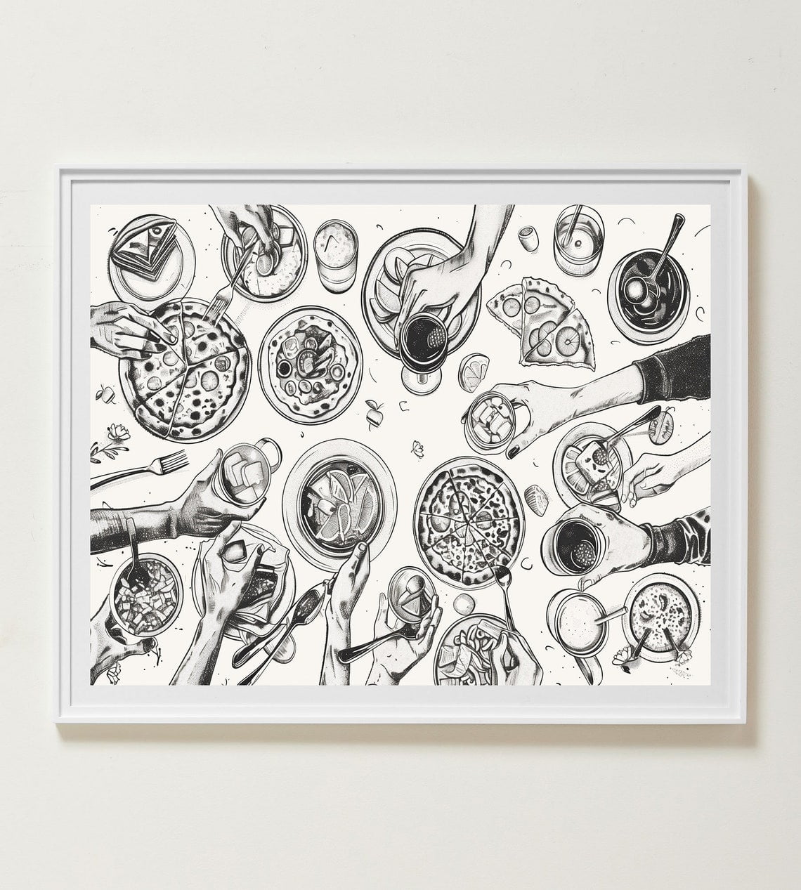 Cute Kitchen Wall Art, Minimalist Cheers, Mid Century Poster, Dining ...