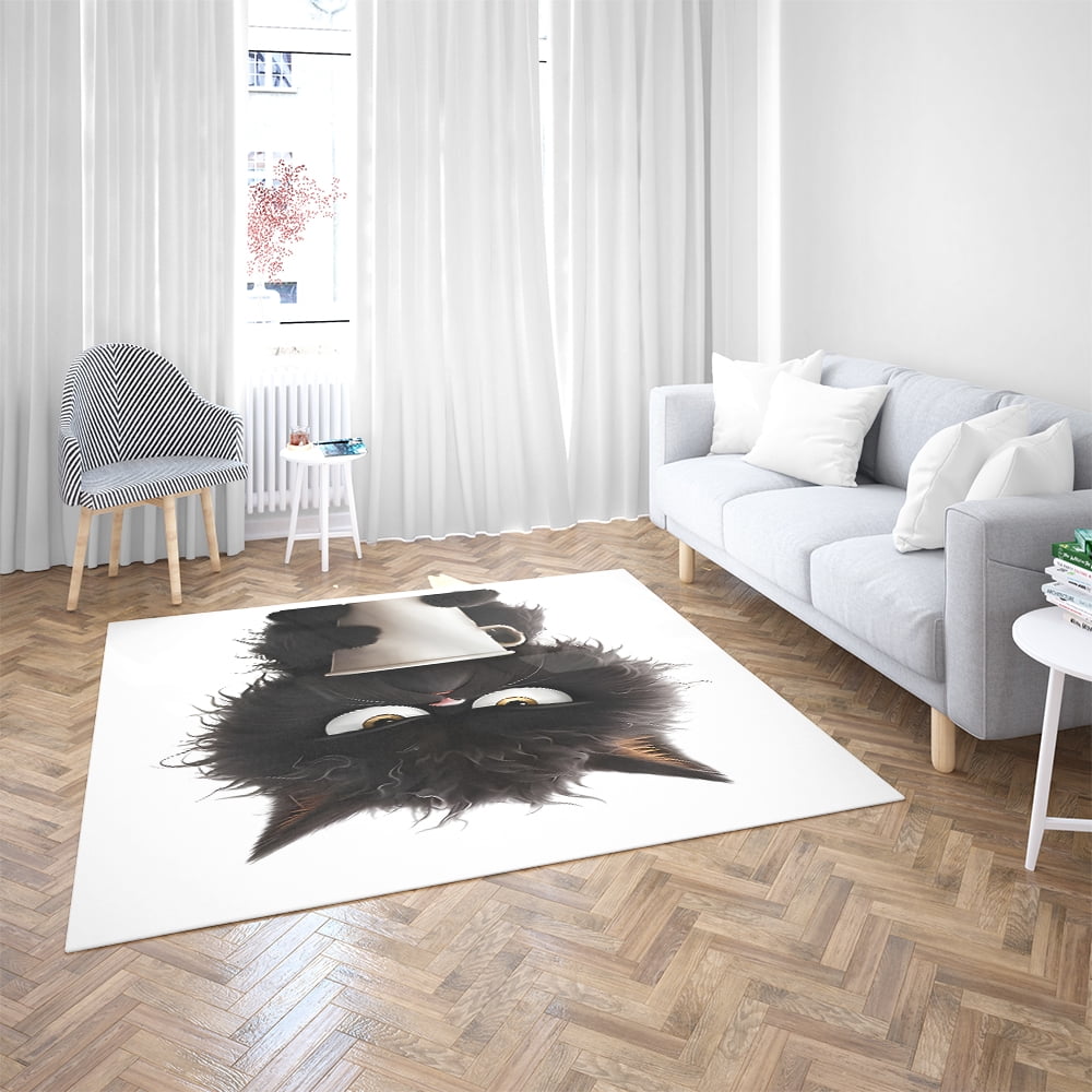 Cute Kitten Pattern Printed Carpet Living Room Luxury Carpets Home ...