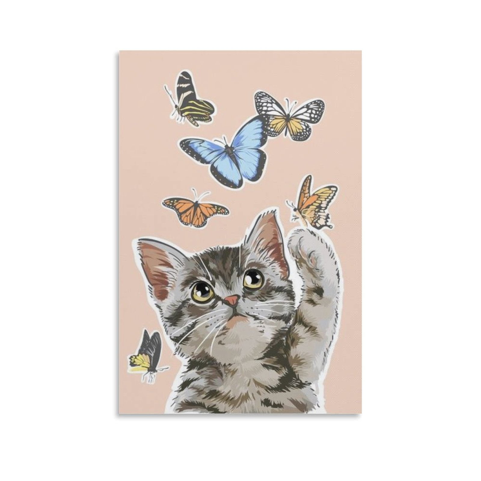 Cute Kitty Cat Kitten with Butterfly Harmony Funny Interesting for Kids ...