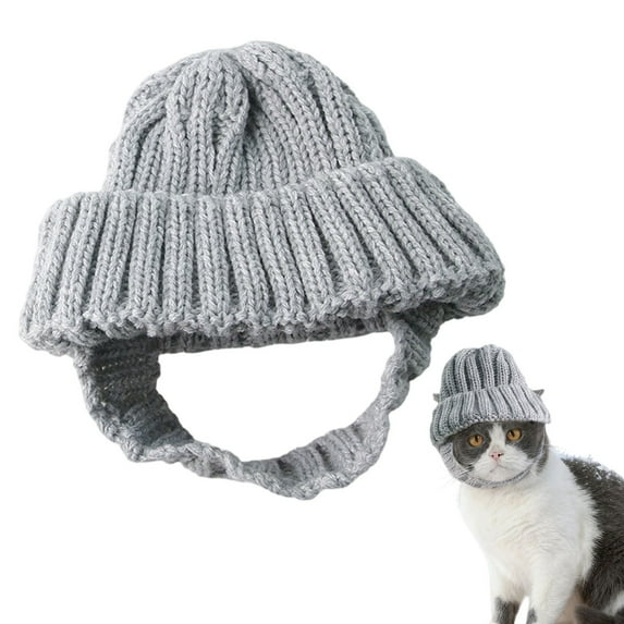Cute Knit Pet Beanie with Ear Flaps - Festive Winter Hat for Small Dogs ...