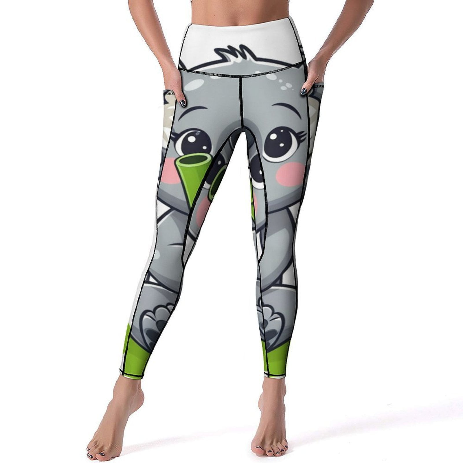 Cute Koala Bamboo Snack Leggings Gym Wear Gym Sportswear Woman Tight ...