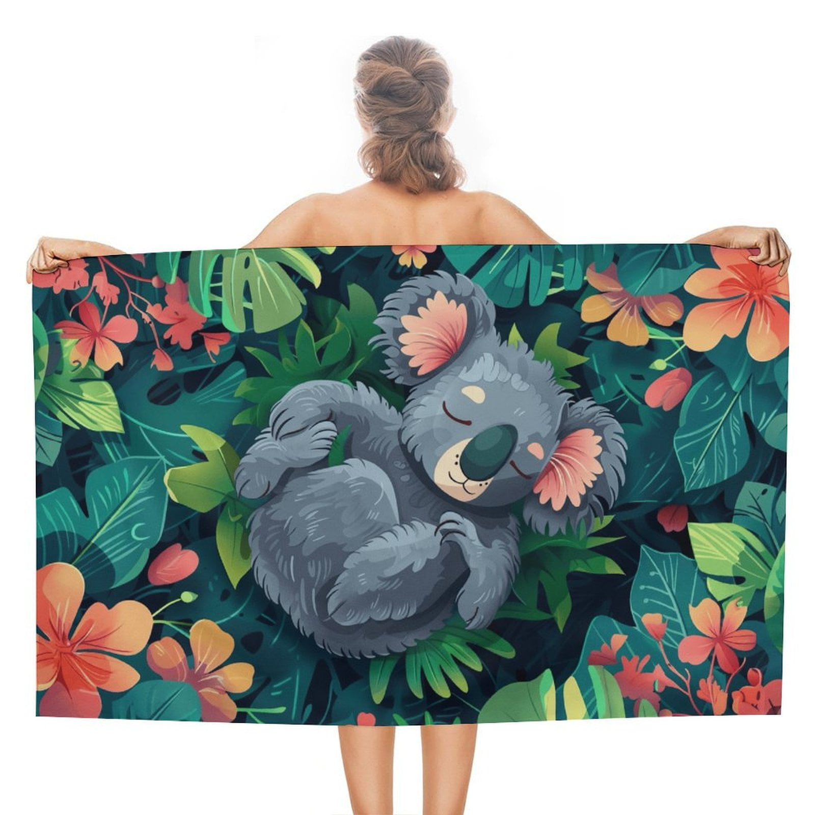 Cute Koala Beach Towel – with A Unique Design, Extra Large,XL (32”x 63 ...