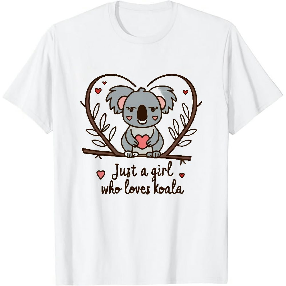 Cute Koala Bear Art For Women Girls Koala Animal Clothing T-Shirt ...