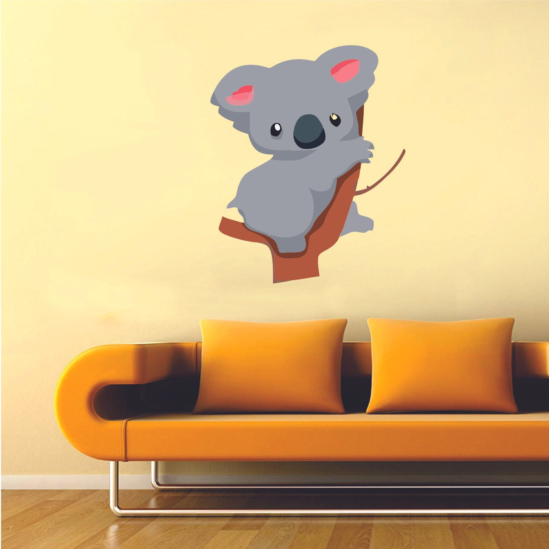 Cute Koala Bear Hanging Tree Animal Cartoon Character Wall Art Decal ...