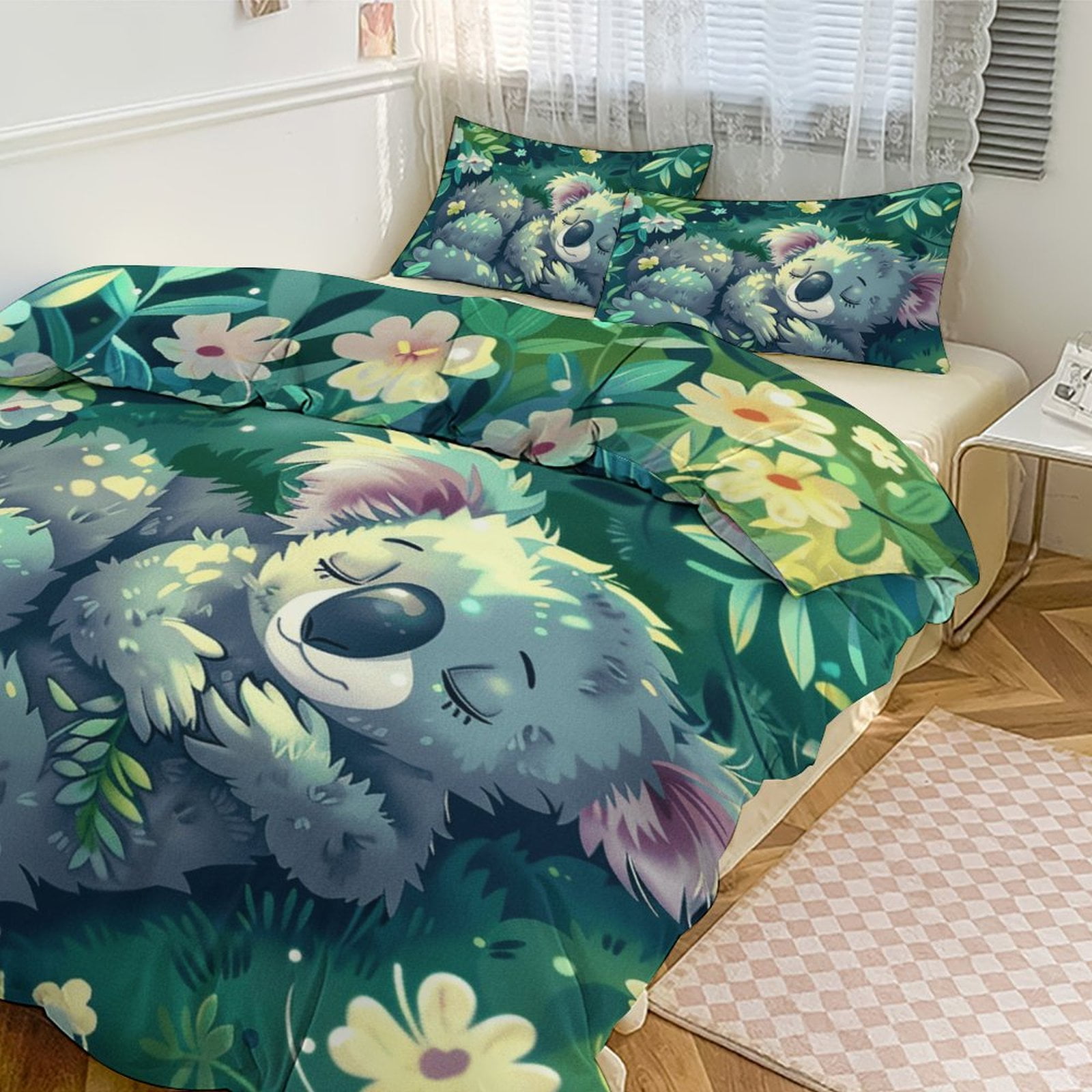 Cute Koala Bedding Set with Zipper Closure for Girls & Boys - Walmart.com