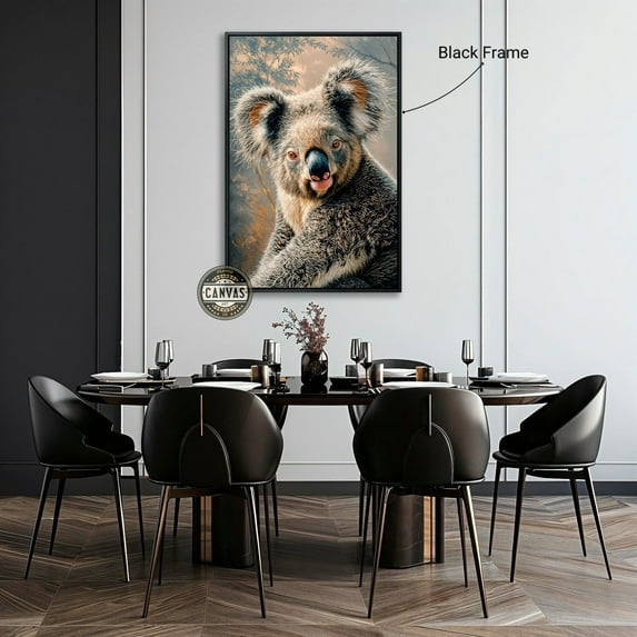 Cute Koala Poster Eucalyptus Lover Wall Art Majestic Koala With Fluffy Ears Poster Australia ...