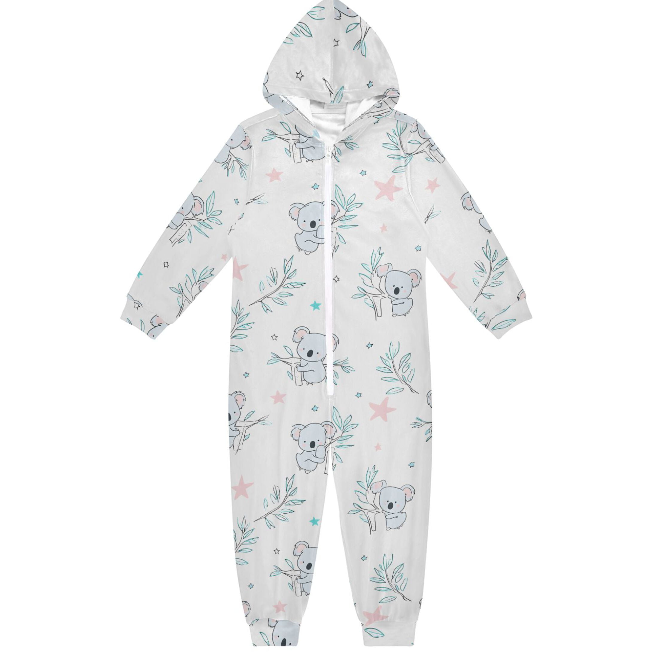 Cute Koala Stars One Piece Pajamas Soft Jumpsuit Cozy Sleep and Play ...