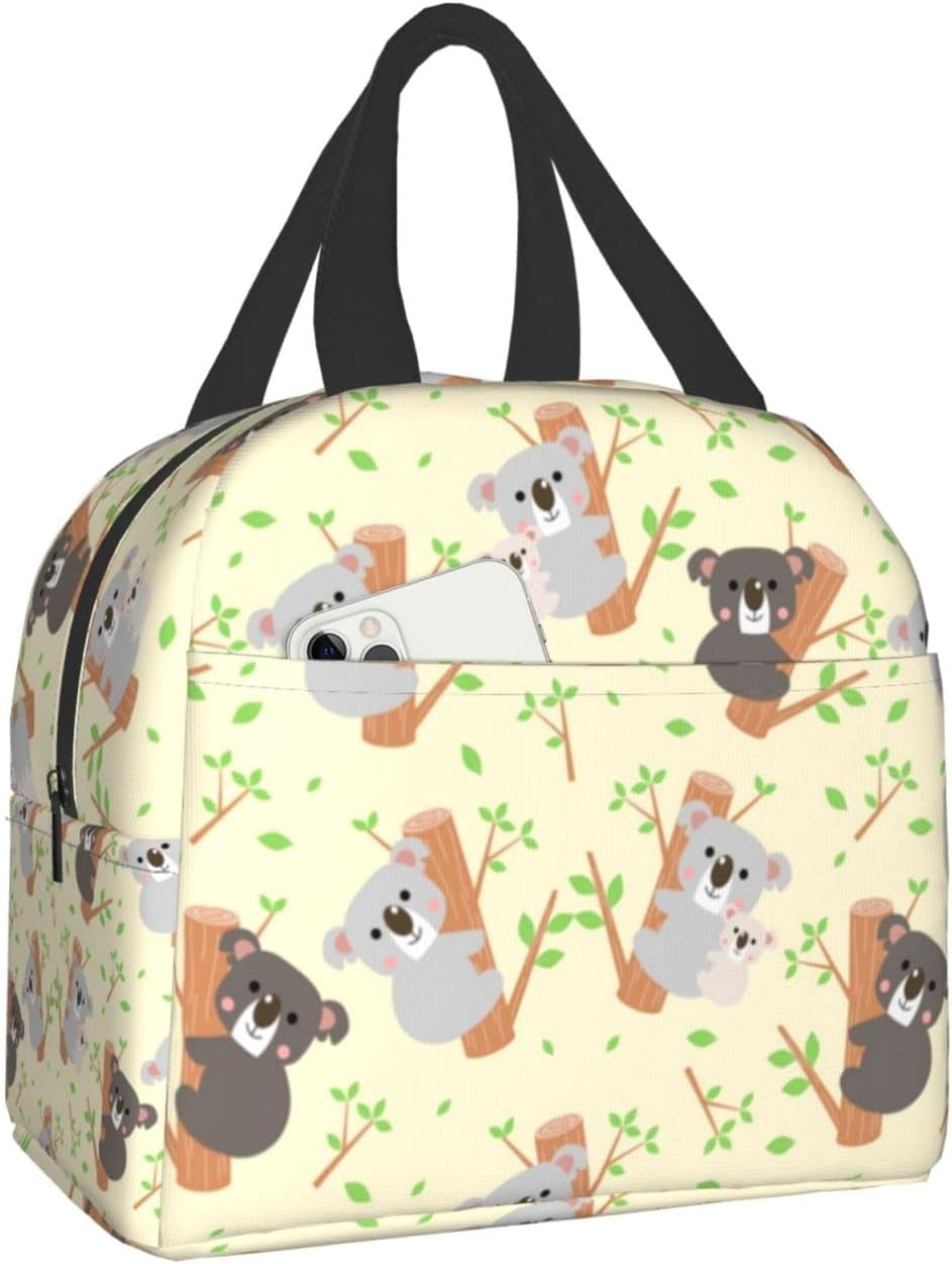 Cute Koala and Tree Insulated Lunch Bag Leakproof Lunch Bag for Adults ...