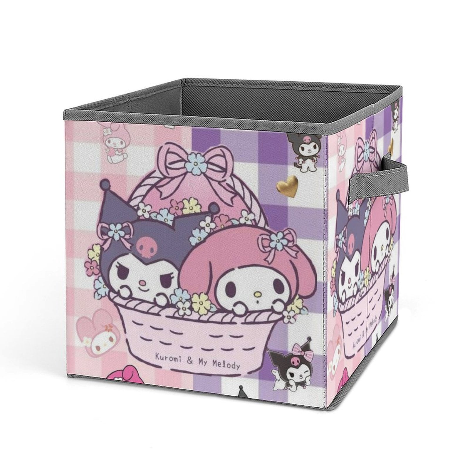 Cute Kuromi Capacity Collapsible Storage Bin, Anime Cartoon Foldable ...