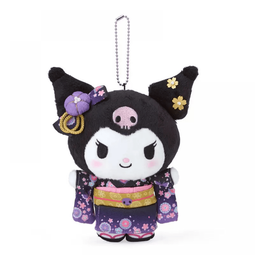 Cute Kuromi Kimono Plush Keychain - Anime-Style Standing Plush Backpack ...