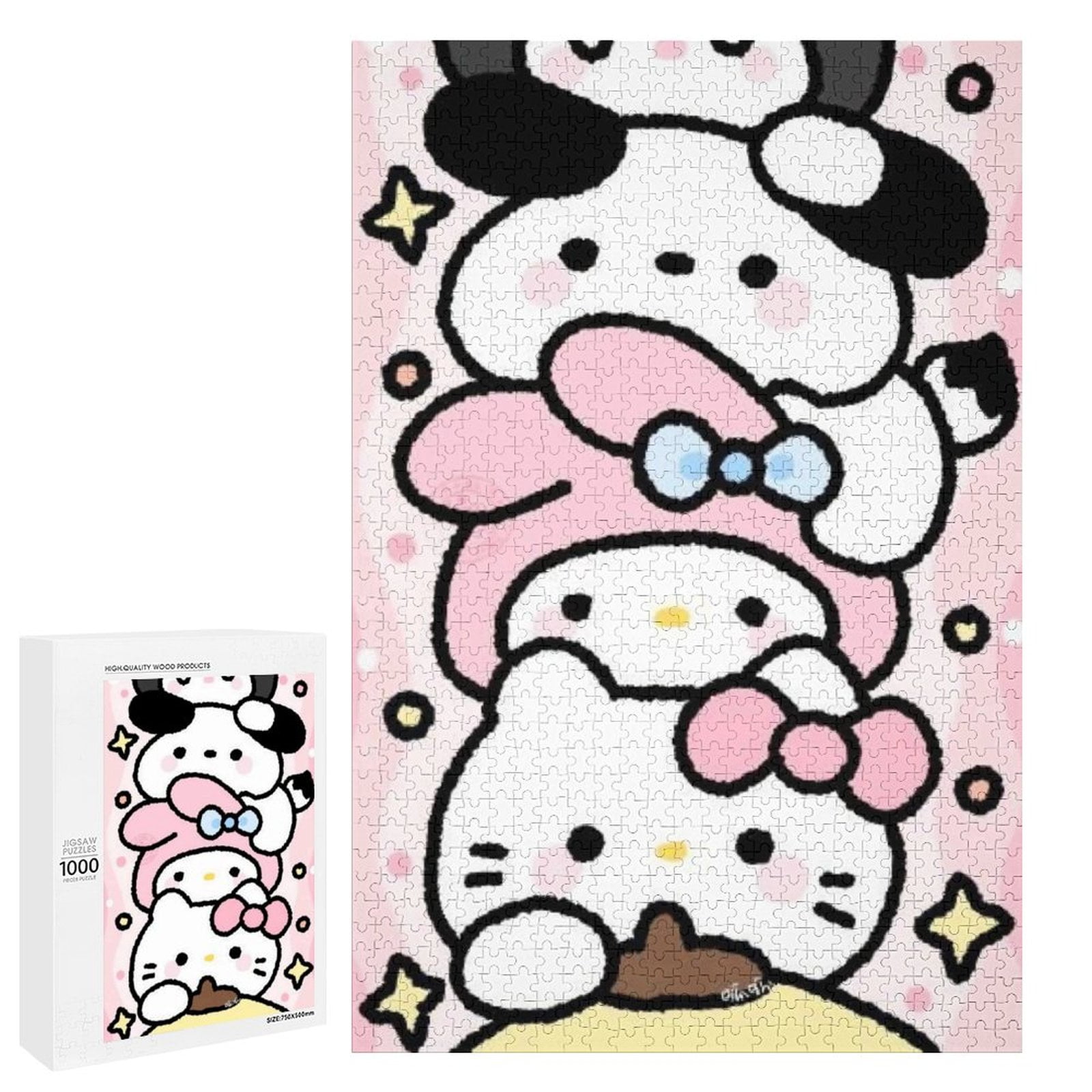Cute Kuromi Melody Hello-Kitty Puzzles- 1000 Piece Jigsaw Puzzle for ...
