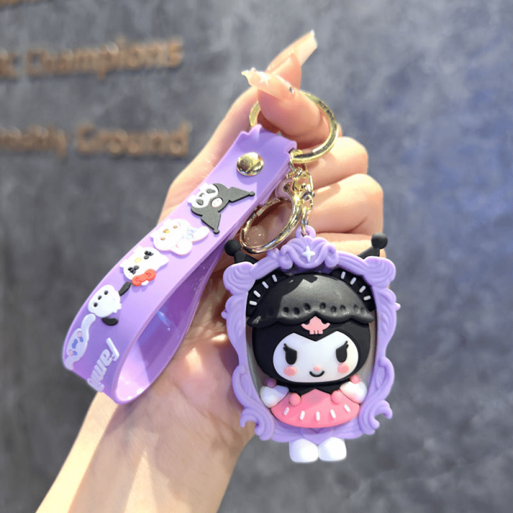 Cute Kuromi PVC Keychain - Cartoon Doll Keyring for Bags & Keys ...