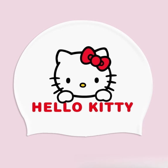 Cute Kuromi Swimming Cap for Women Adult Silicone High Elasticity Extra ...