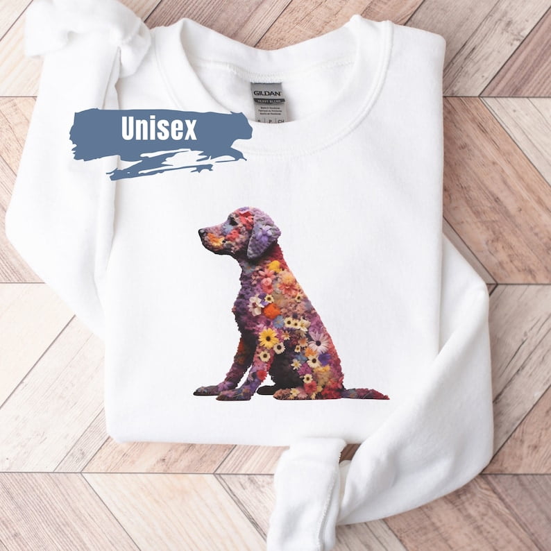 Cute Labrador Retriever Flower Sweatshirt | Black Lab | Labrador Mom ...